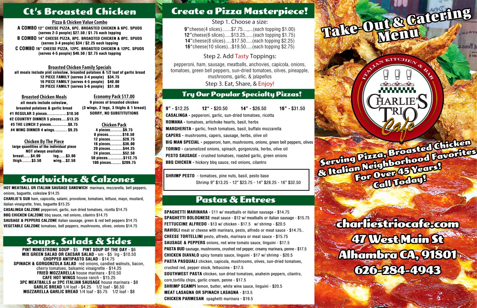 Catering / Takeout – Charlie's Trio Cafe